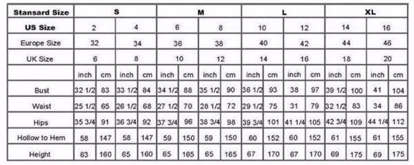 jasmine wedding dress size chart