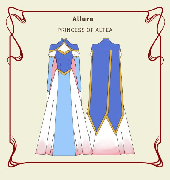 Handmade Voltron Princess Allura Costume Allura dress for Women ...